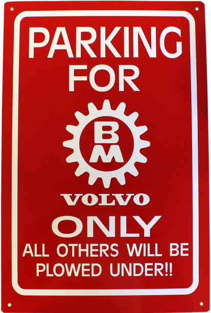 Skylt Parking For Volvo Only | Laholms Traktordemontering AB